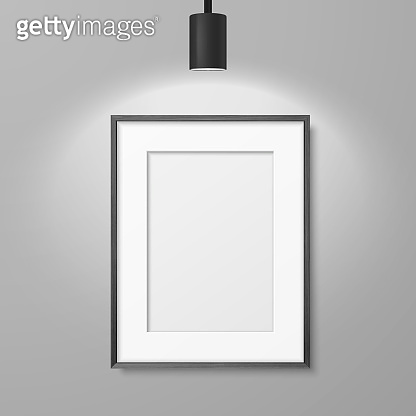 Vector 3d Realistic A4 Black Wooden Simple Modern Frame for ...