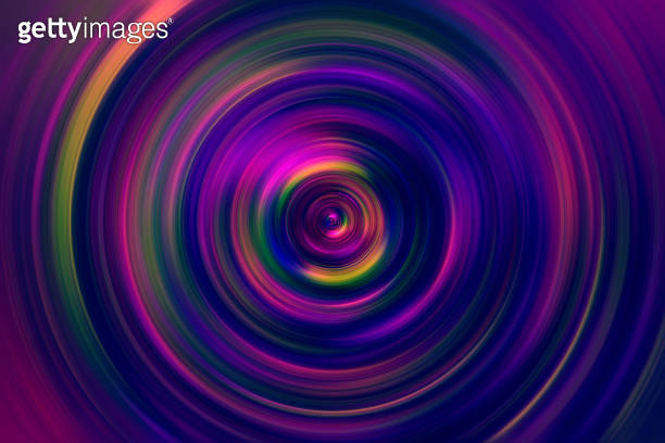 Colorful Concentric Neon Circle Swirl Pattern Ring Shiny Hologram ...