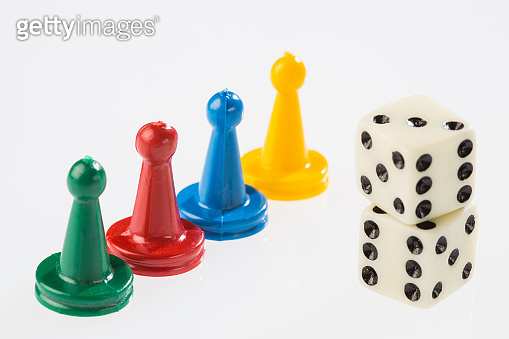 Colorful Game Pieces And Dice 이미지 1201317042 게티이미지뱅크