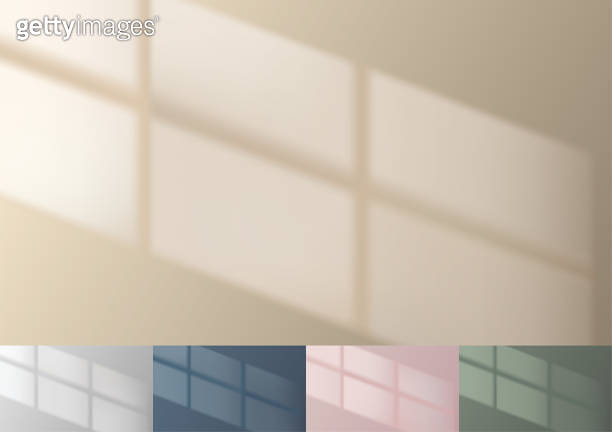 Window reflection on beige wall. Realistic minimal background. Real ...