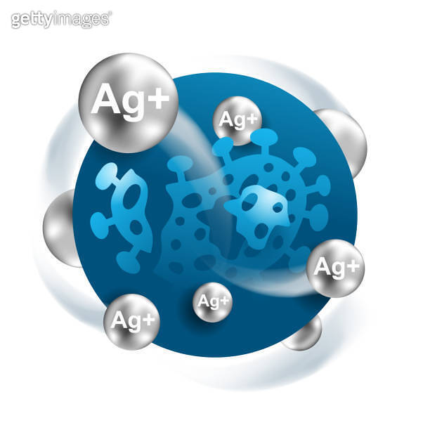 Silver Proteinate - Ag plus ions destroys bacterie (1272973536) - 게티이미지뱅크