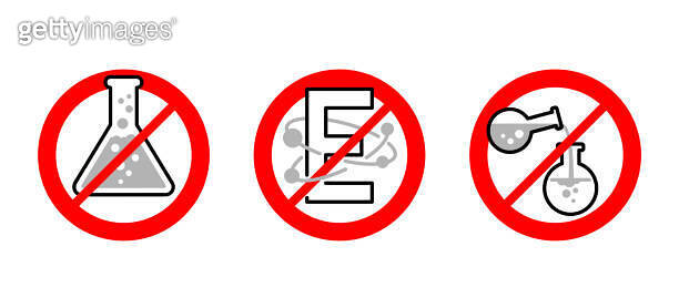 No preservatives and dye free icons set (1250248655) 일러스트, 무료 일러스트 - 게티 ...