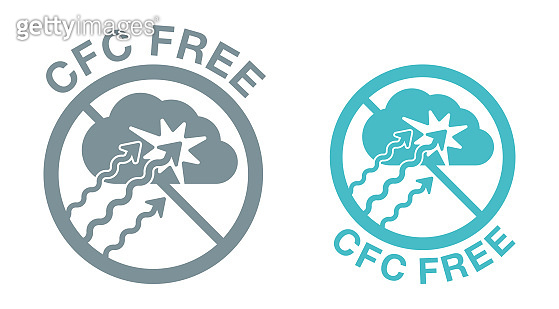 CFC free sign - freon, inhaler aerosol component 이미지 (1291927764) - 게티이미지뱅크