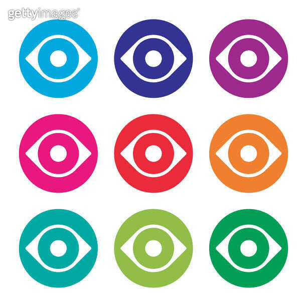Eye vector icon set. Optic eyesight and look symbol collection. View or ...