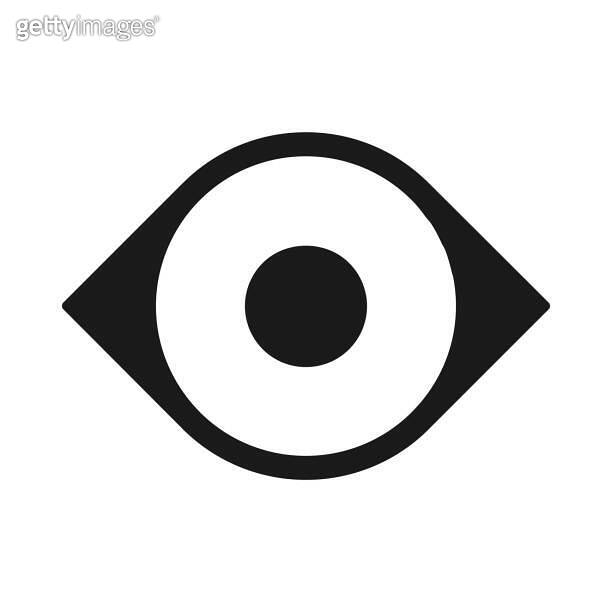 Eye vector icon. Optic eyesight and look symbol. View or watch sign ...