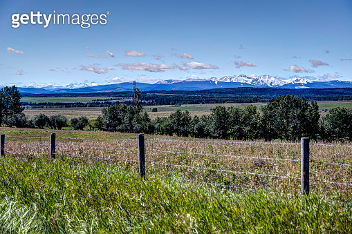 Rural country landscapes in the Kananaskis region of Alberta 이미지 ...