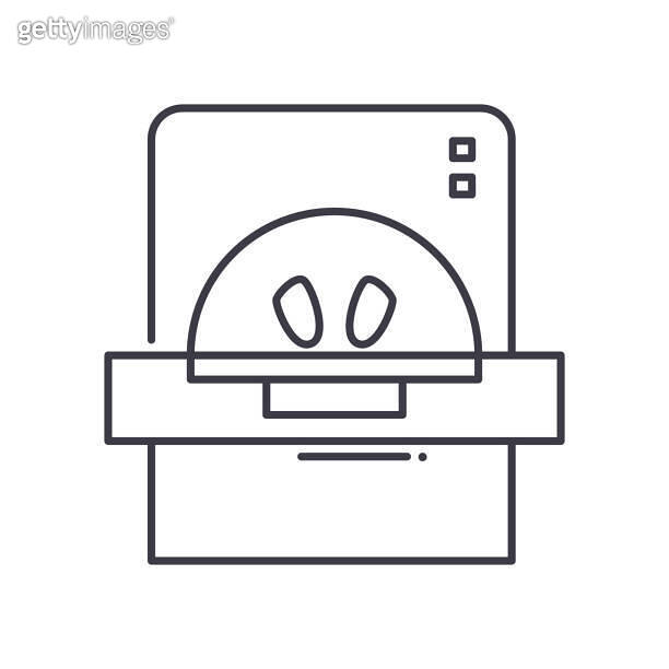 Ct scan icon, linear isolated illustration, thin line vector, web ...