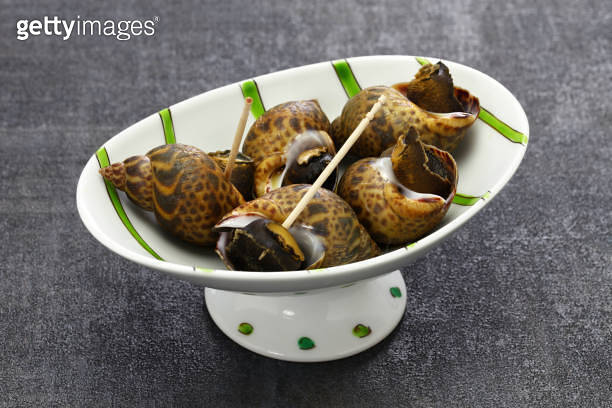 simmered baigai sea snail, japanese cuisine (1226943580) - 게티이미지뱅크