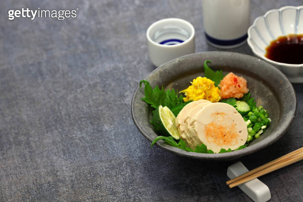 ankimo, steamed monkfish liver, japanese cuisine (1249823784) - 게티이미지뱅크