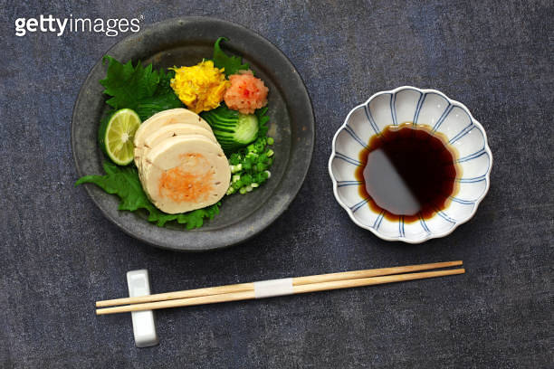 ankimo, steamed monkfish liver, japanese cuisine 이미지 (1249596061) - 게티이미지뱅크