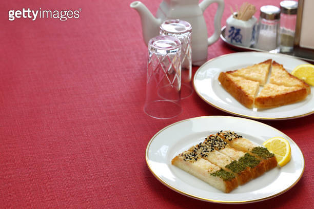 shrimp toast, prawn toast, chinese dim sum dish (1250274226) - 게티이미지뱅크