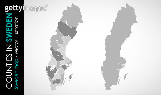 Vector map of Sweden country gray color (1203387814) - 게티이미지뱅크