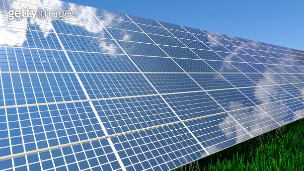 Solar panel background of photovoltaic modules for renewable energy ...
