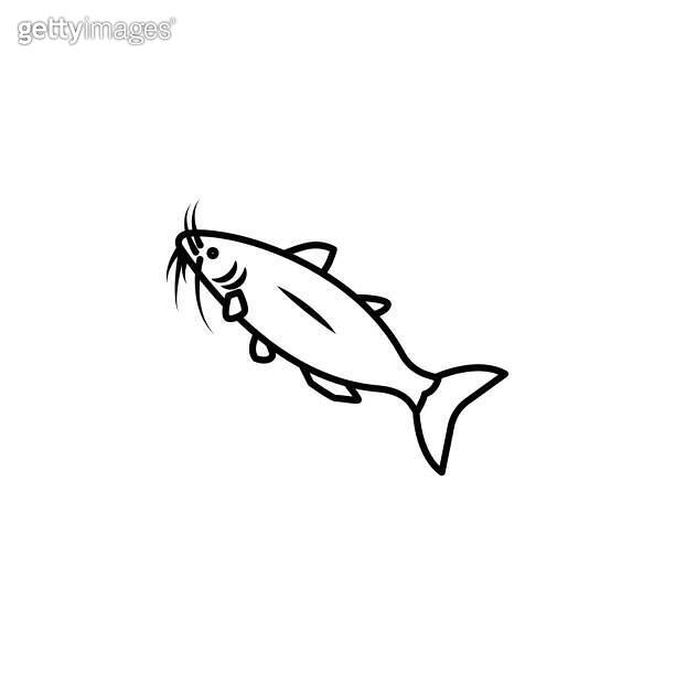catfish line icon. signs and symbols can be used for web, logo, mobile ...