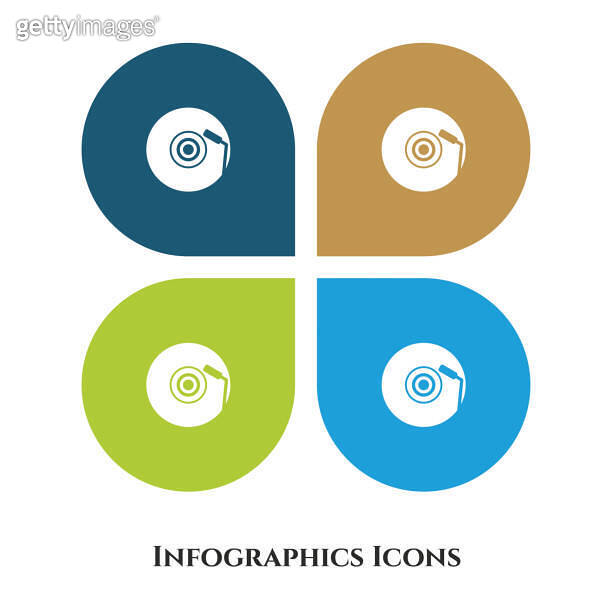 DJ Disk Jockey Vector Illustration icon for all purpose. Isolated on 4 ...