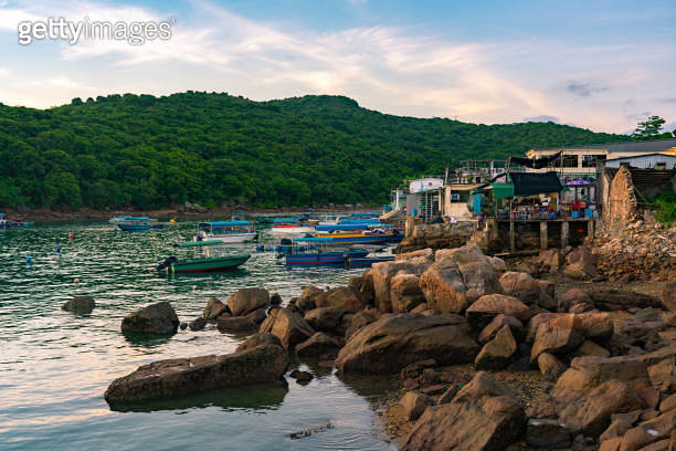 View of Tap Mun or Grass Island where is located in Sai Kung 이미지 ...
