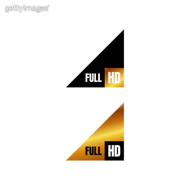 full HD logo symbol 1080p sign mark Full High definition resolution ...