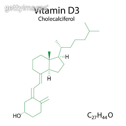 Flat d3 formula. Vitamin d3. Illustration for medical design. Medical ...