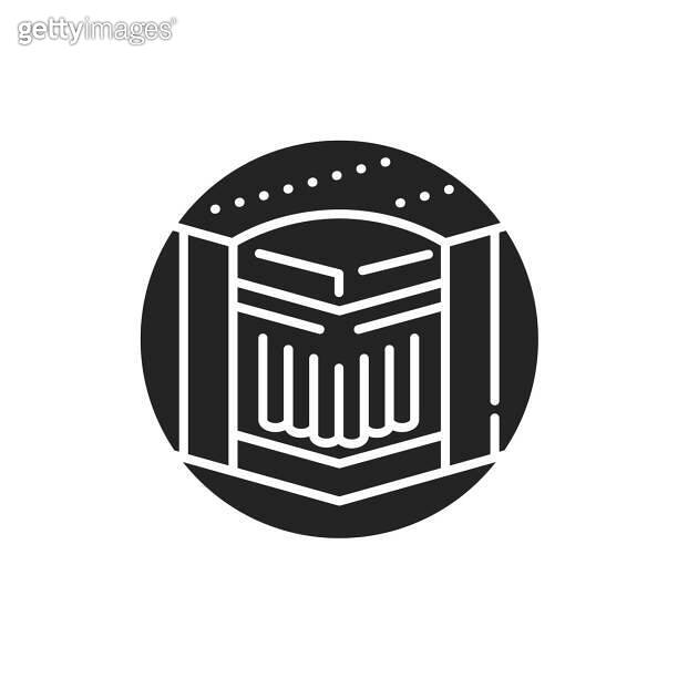 Independent spring bed mattress black glyph icon. Constructed from a ...