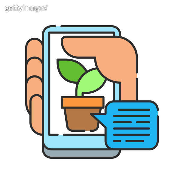 Plant management color line icon. Smart farm. Sign for web page, app ...