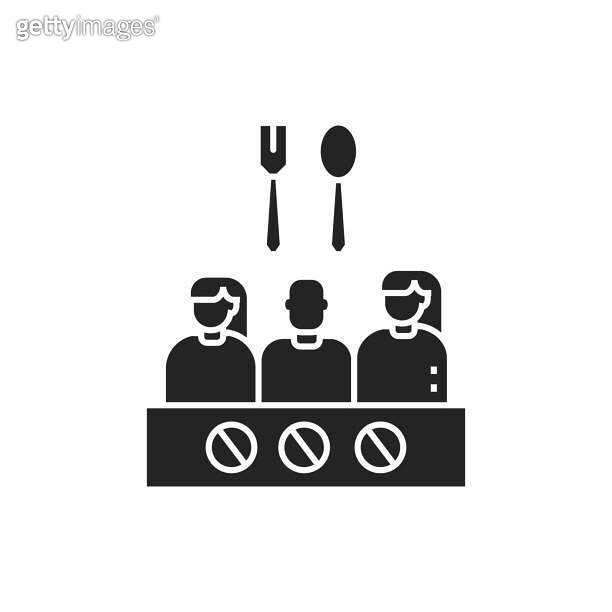 Hunger strike glyph black icon. Voluntary food refuse, nonviolent ...