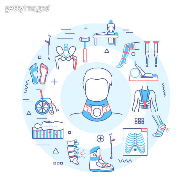 Orthopedics web banner. Rehabilitation after injuries. Musculoskeletal ...