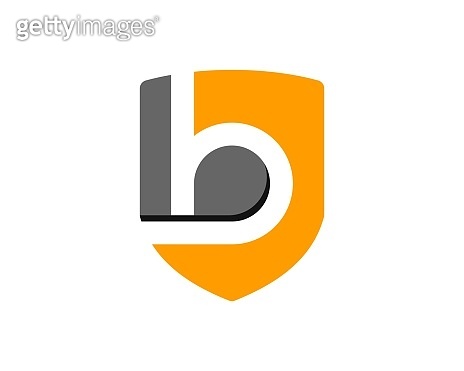 Yellow and grey shield with B letter initial 이미지 (1268607252) - 게티이미지뱅크