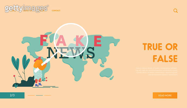 Social Mass Media Forgery, False Information Landing Page Template ...