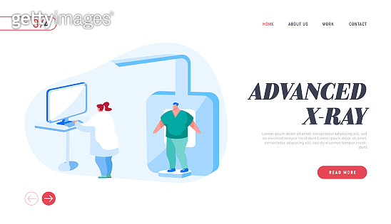 Tomography Medical Diagnostics of Lungs or Chest Bones Landing Page ...