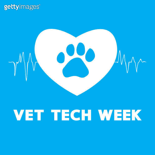 Vet tech week blue concept, pet doctor vector banner. 이미지 (1277629905 ...