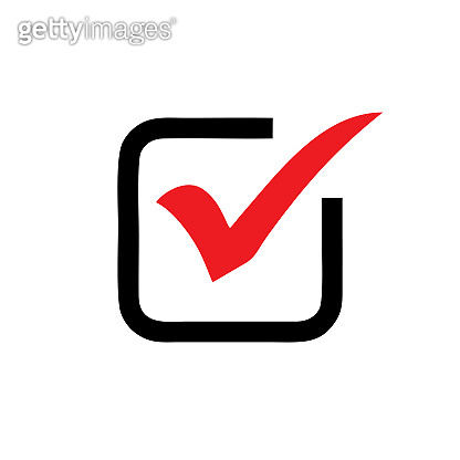 red check mark in box sign 이미지 (1279405972) - 게티이미지뱅크