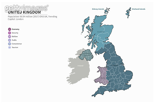united kingdom map. vector of uk map. (1216500501) - 게티이미지뱅크