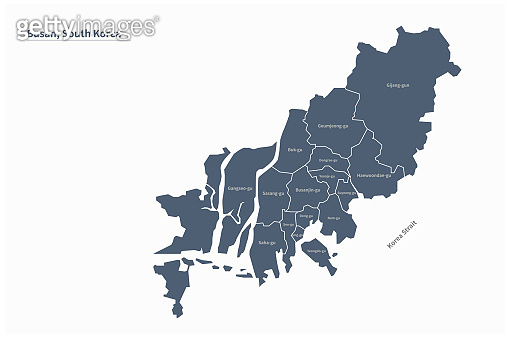 busan map. vector map of korea provinces. 이미지 (1215581595) - 게티이미지뱅크