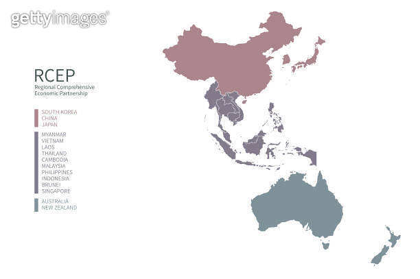 RECP countries vector map. indo-pacific countries map. 이미지 (1285837428 ...