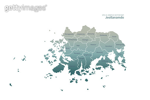 jeolla do map. jeolla province map in korea. 이미지 (1215589520) - 게티이미지뱅크