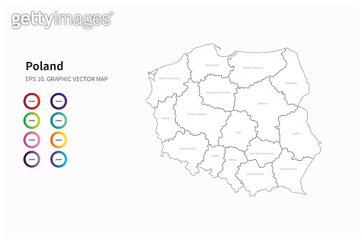 poland map. vector map of poland in europe 이미지 (1217071514) - 게티이미지뱅크