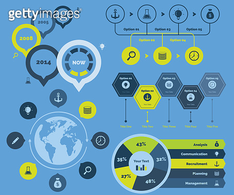 Five Accounting Charts Templates Set 이미지 (1248663280) - 게티이미지뱅크