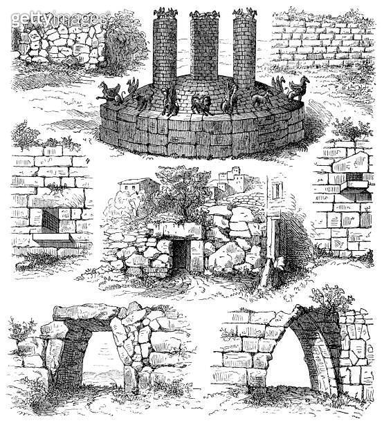 Walls and remains of old Italian buildings 이미지 (1213488123) - 게티이미지뱅크