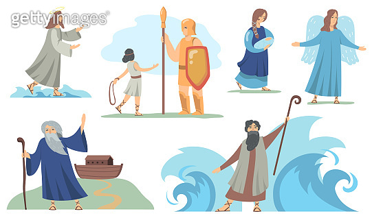 Holy bible Christian characters set (1267076710) 일러스트, 무료 일러스트 - 게티이미지뱅크