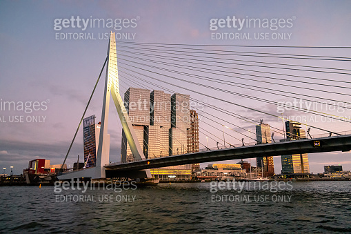 Rotterdam Netherlands 06April 2020, harbour of Rotterdam with super ...
