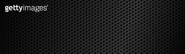 Abstract dark black geometric hexagonal mesh material header ...