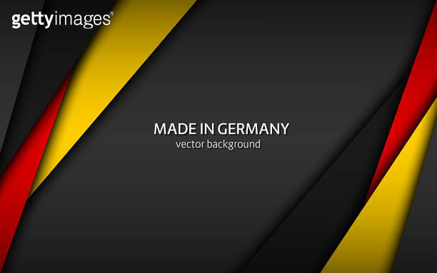 Made in Germany, modern vector background with German colors, overlayed ...