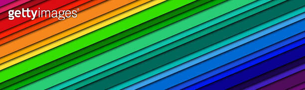Abstract header with rainbow colors. Oblique lines banner. Colorful ...