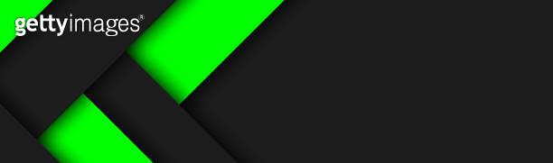 Black and green modern material design header. Vector abstract ...