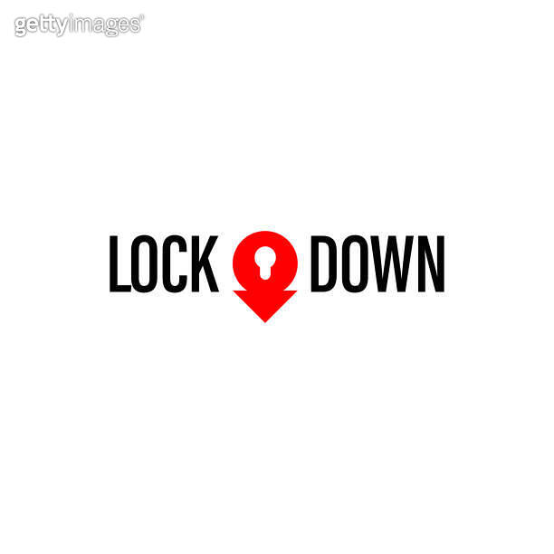 Lockdown text, infographics. Global pandemic health warning concept ...