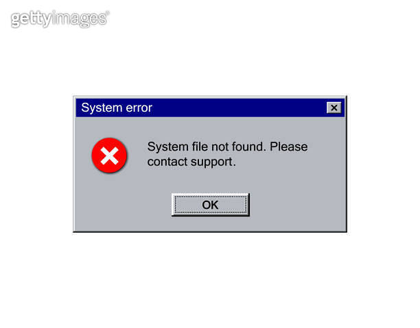Old error window, abstract alert interface element in vintage style ...