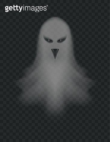 Transparent ghost. Scary halloween night ghoul. Dead spirit with angry ...