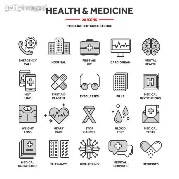 Health care, medicine. First aid. Medical blood tests and diagnostic ...