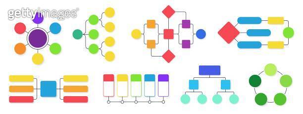 Flowchart diagram. Workflow flow charts, business structural ...