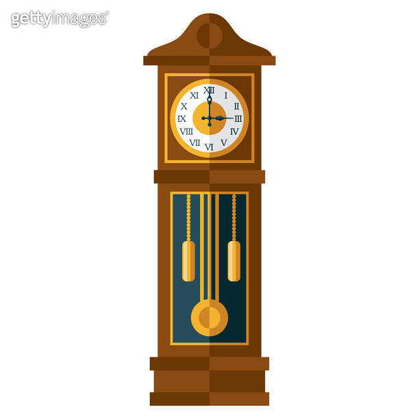 Antique Grandfather Clock Icon on Transparent Background (1284116855 ...